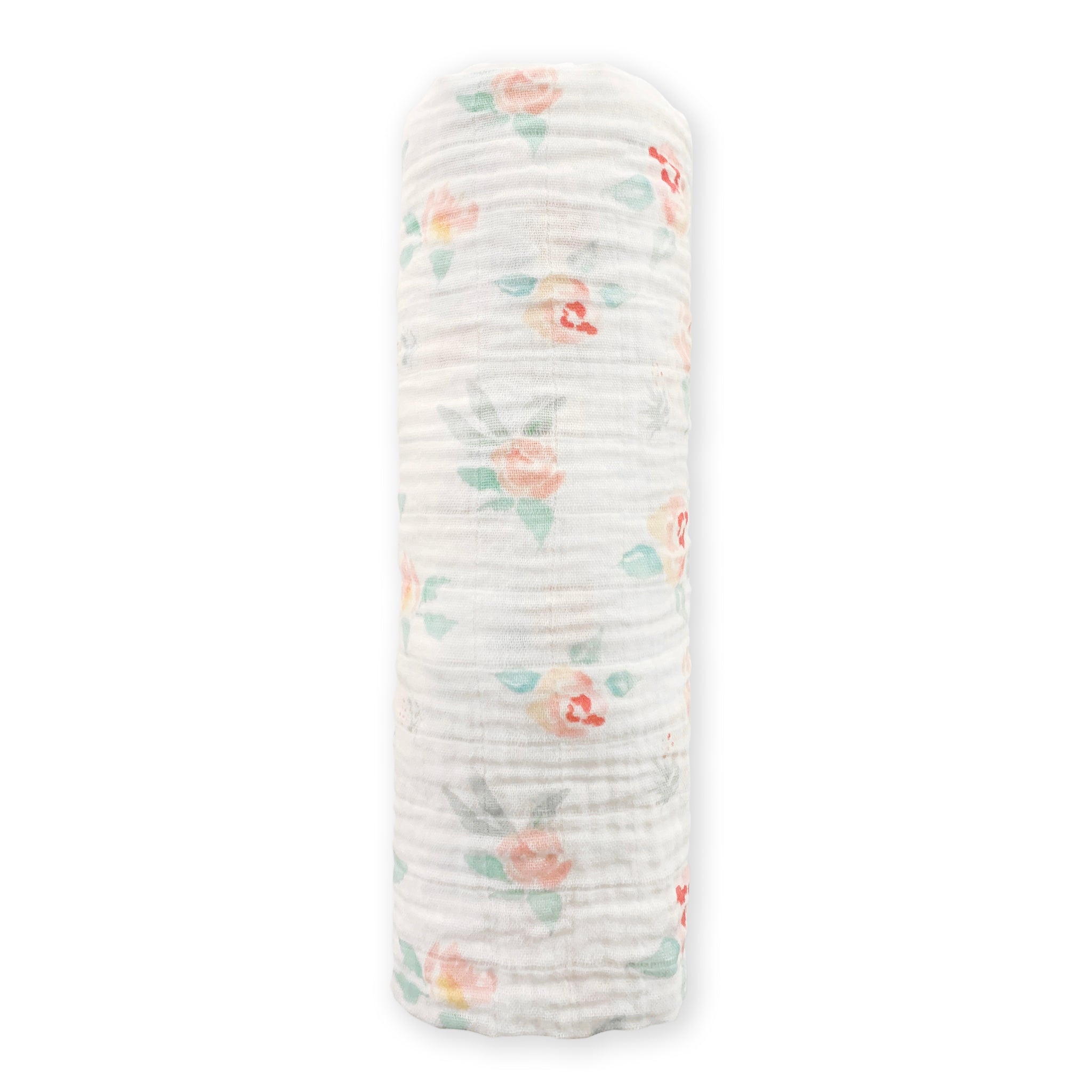 Muslin Swaddle Single - Watercolor Peachy Pink Floral – SwaddleDesigns