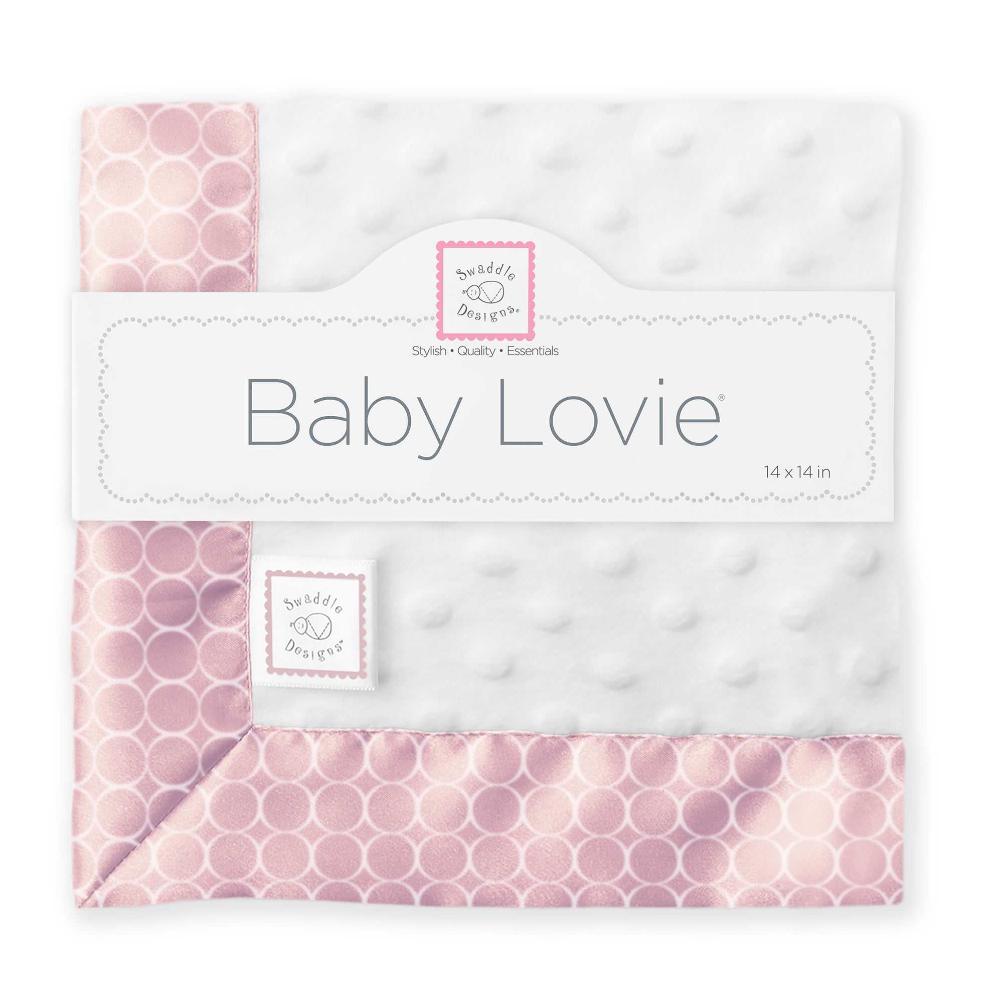 Baby Lovie - White Plush Dots with White Mini Mod Circles on Pastel Pi ...