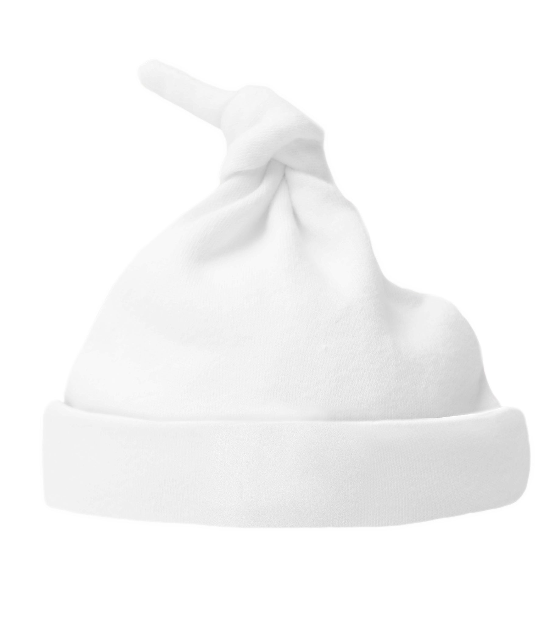 Knotted Hat - Cotton Knit - Pure White – SwaddleDesigns
