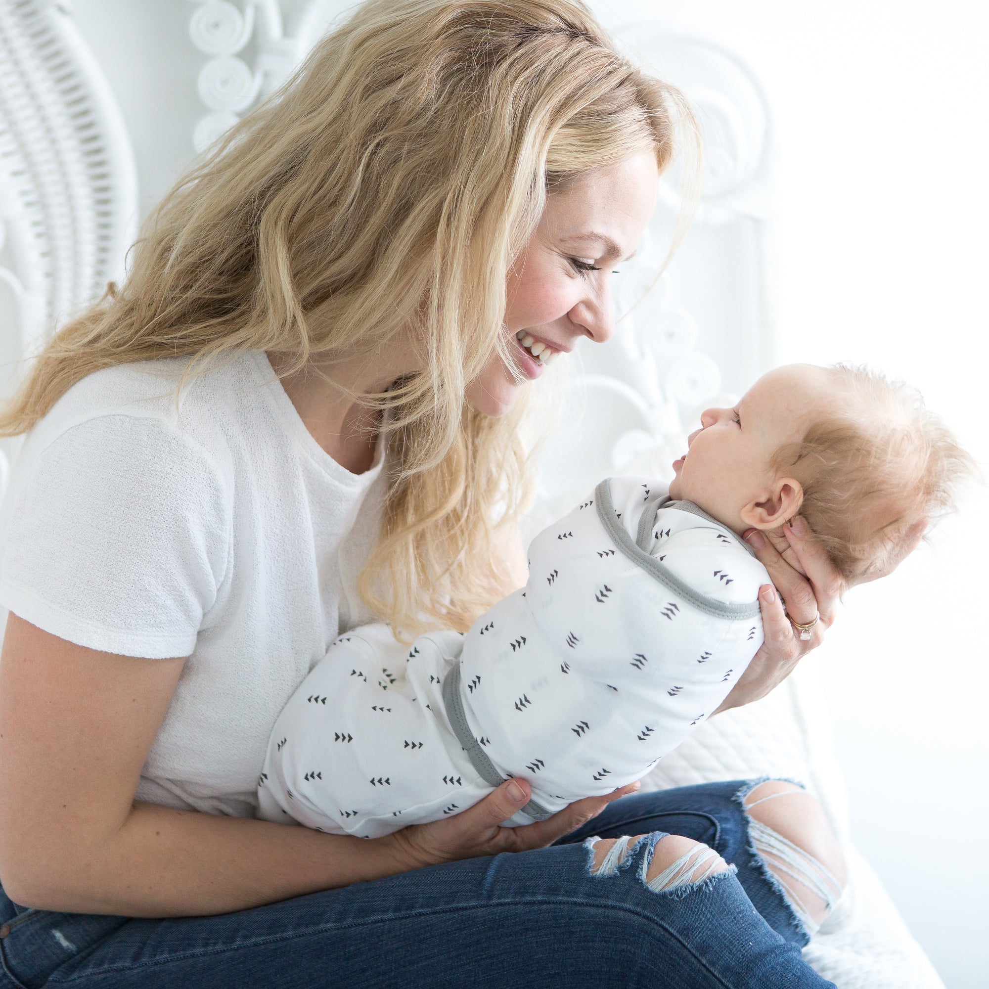 Omni Swaddle Sack with Wrap - Arms Up Sleeves & Mitten Cuffs, Heathere ...