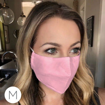 Be Kind Cotton Cloth Mask - Chambray, Pink | SwaddleDesigns