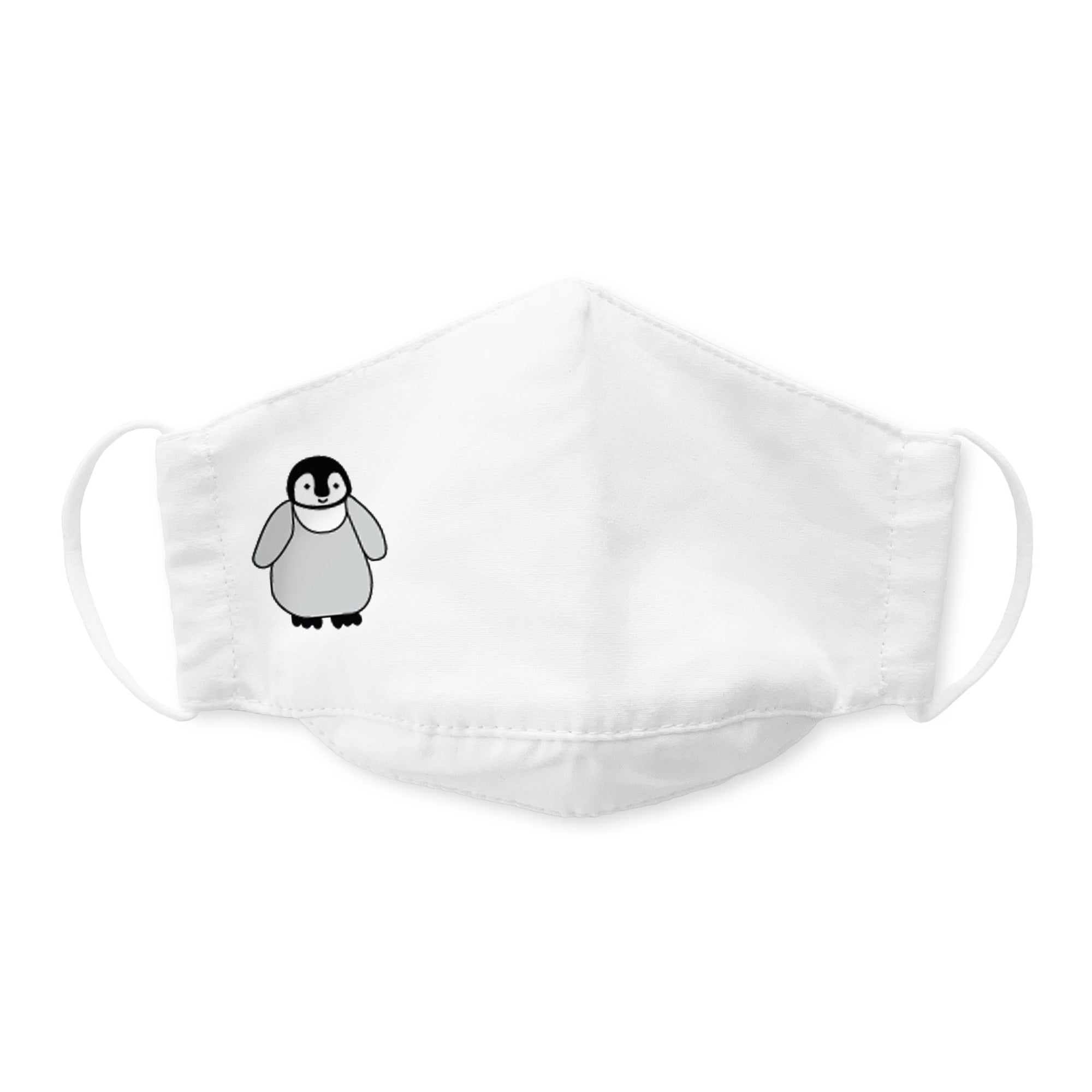 Emperor Penguin Chick Kids Cotton Cloth Mask - Chambray, White ...