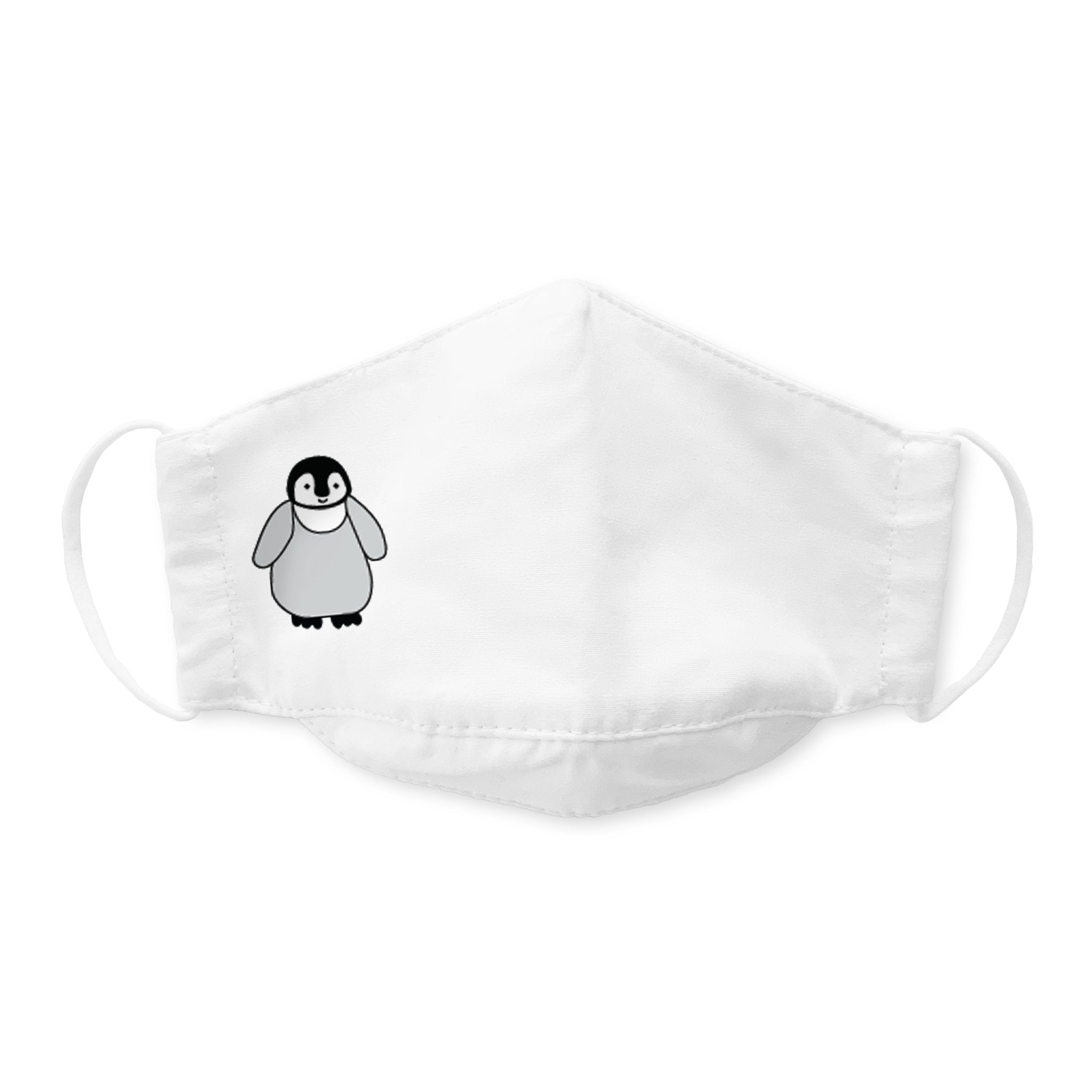 Emperor Penguin Chick Kids Cotton Cloth Mask - Chambray, White ...