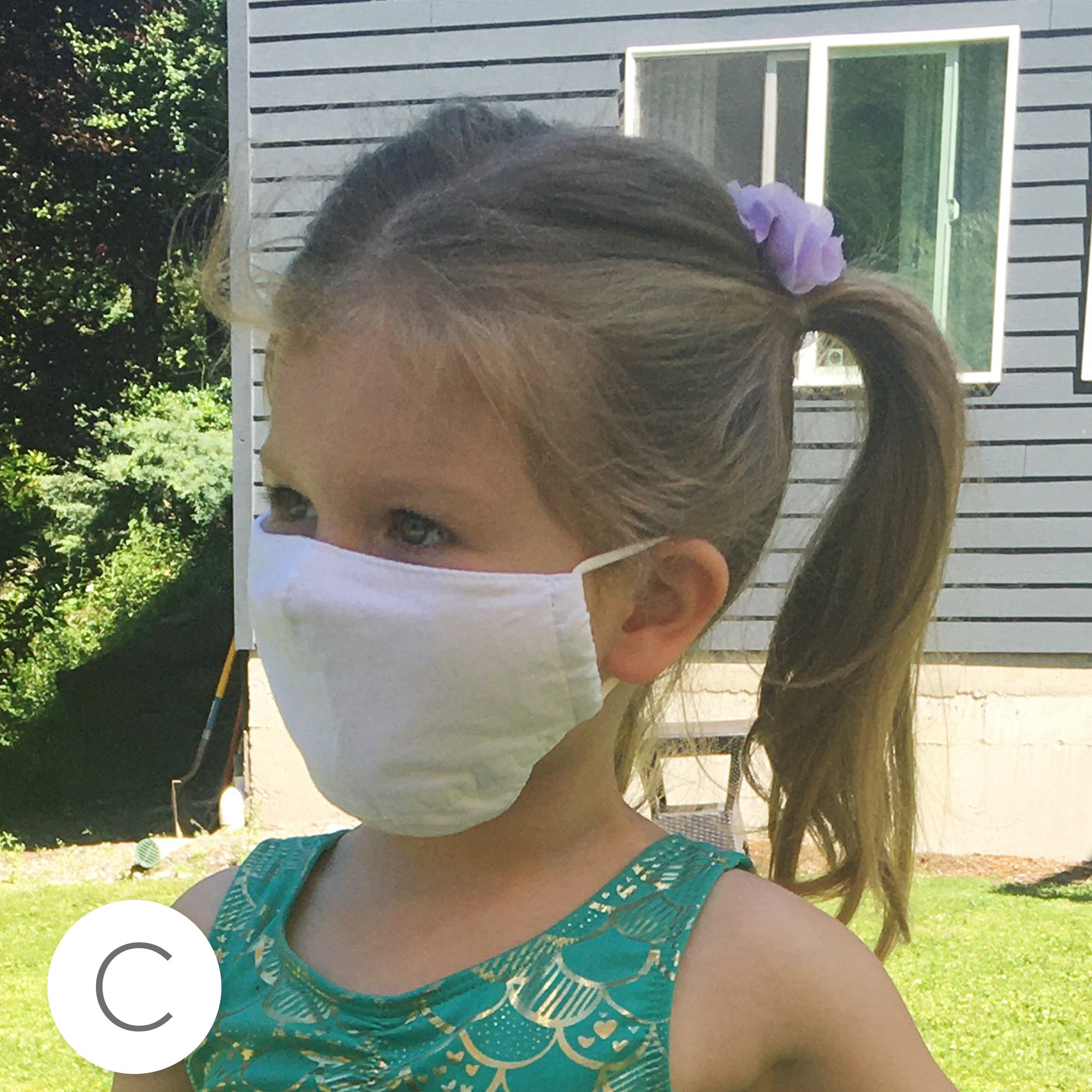 Angel Kids Cotton Cloth Mask - Chambray, Lilac | SwaddleDesigns