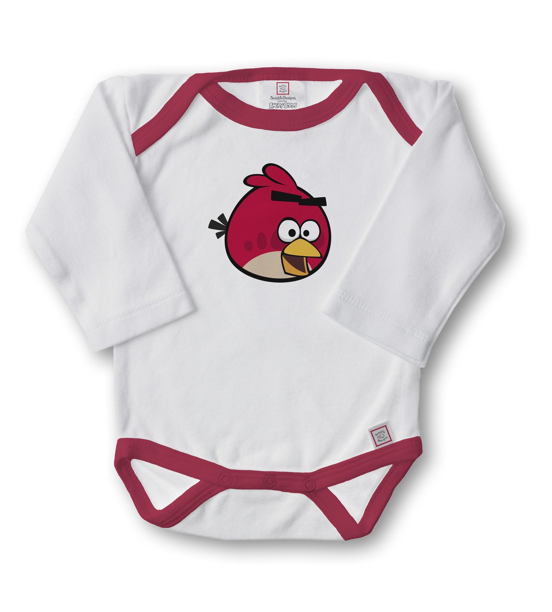 Classic Angry Birds (3 Inch Bird) - Long Sleeve Bodysuit, The Red Bird ...